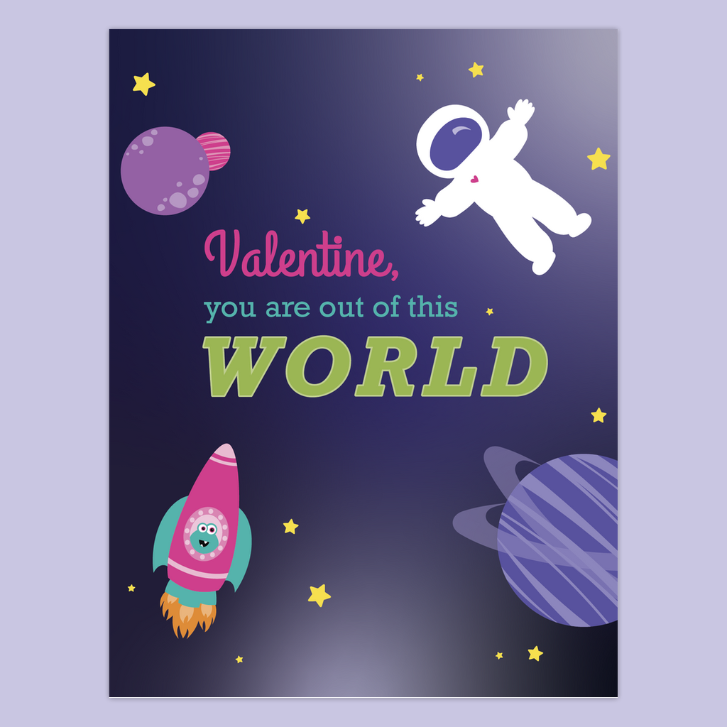 Out Of This World Valentine Card – Acorn Lane Designs